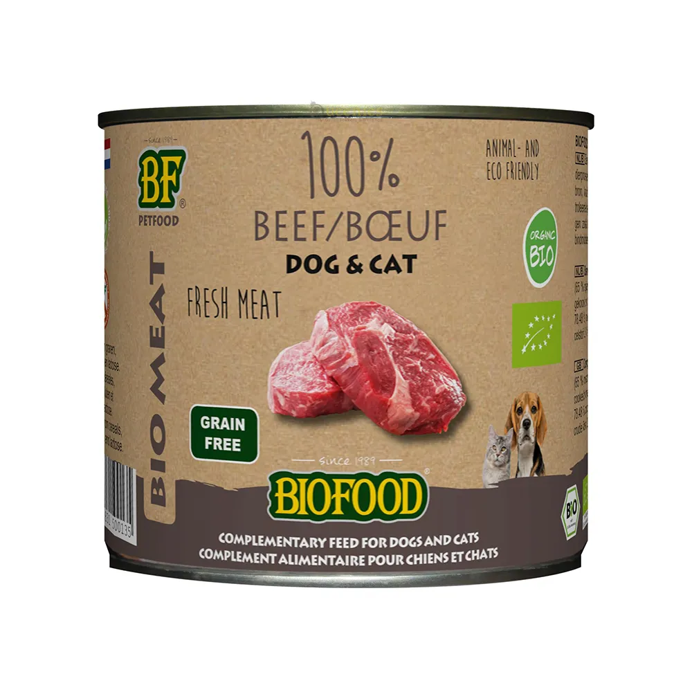 BF Petfood Bio Meat 100% Rund – Biologisch natvoer voor hond en kat
